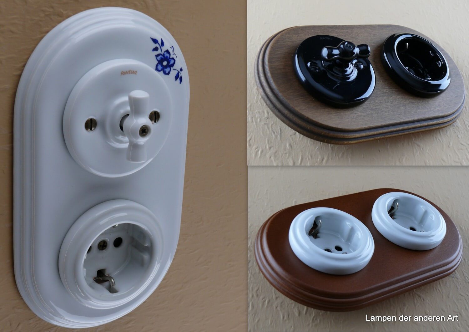 Garby Colonial: Schaltersystem aus Porzellan von Fontini